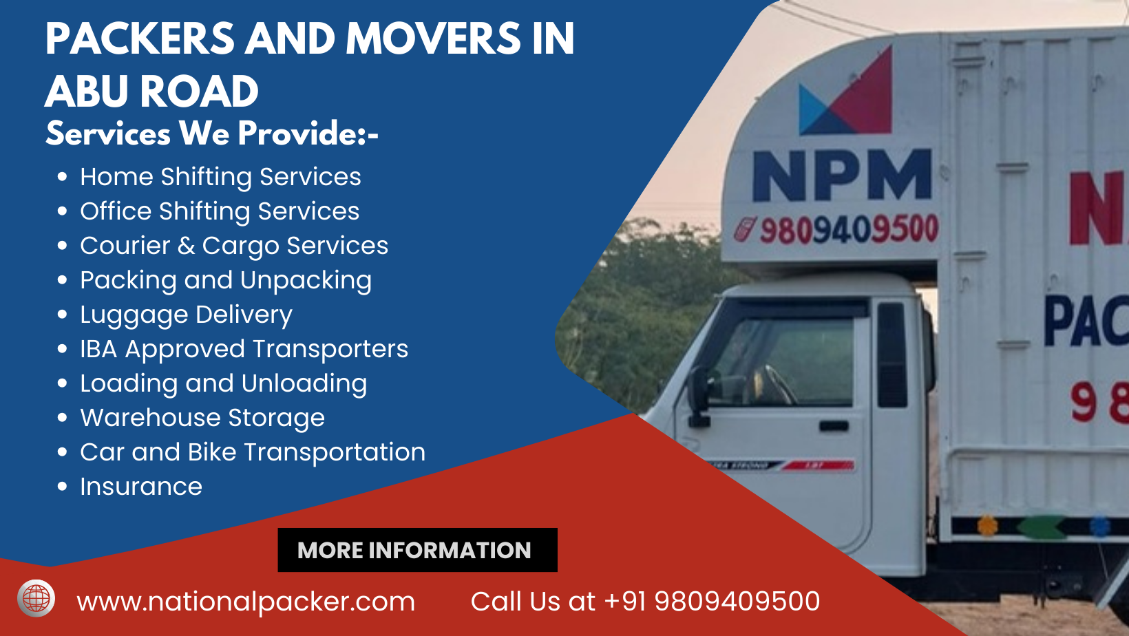 Packers and Movers Abu Road- National Packers and Movers Call Us at ...